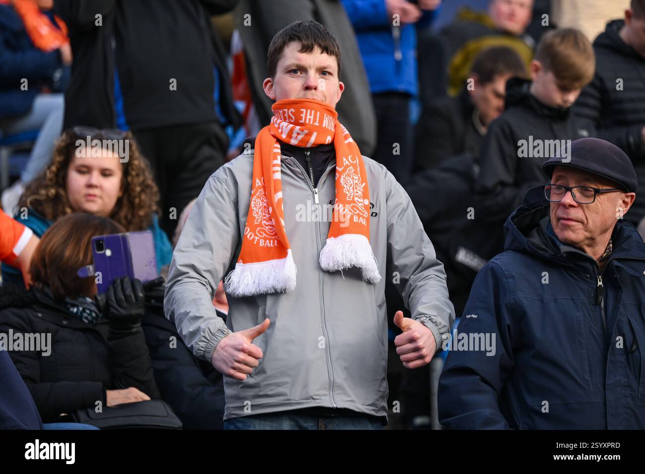 Blackpool fans during the Sky Bet League 1 match Stockport County vs ...