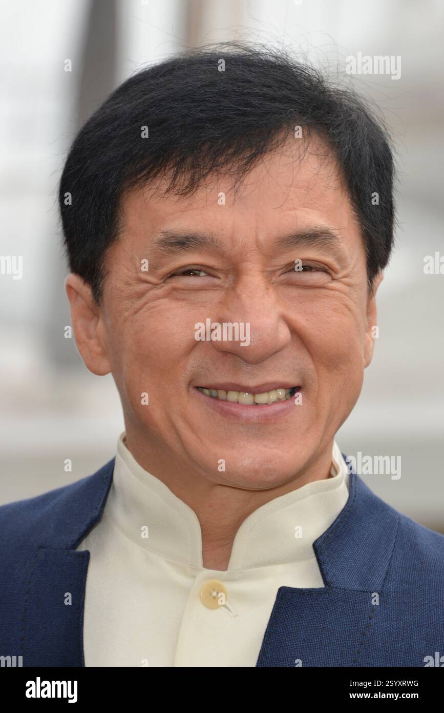 Jackie Chan.'Skiptrace' photocall on MV Harle, Jetée Albert Édouard at ...