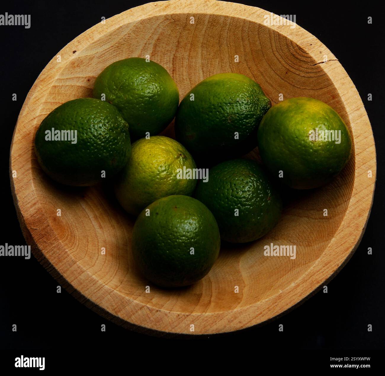 Close up of Persian lime, also known Tahiti lime, is a citrus fruit ...