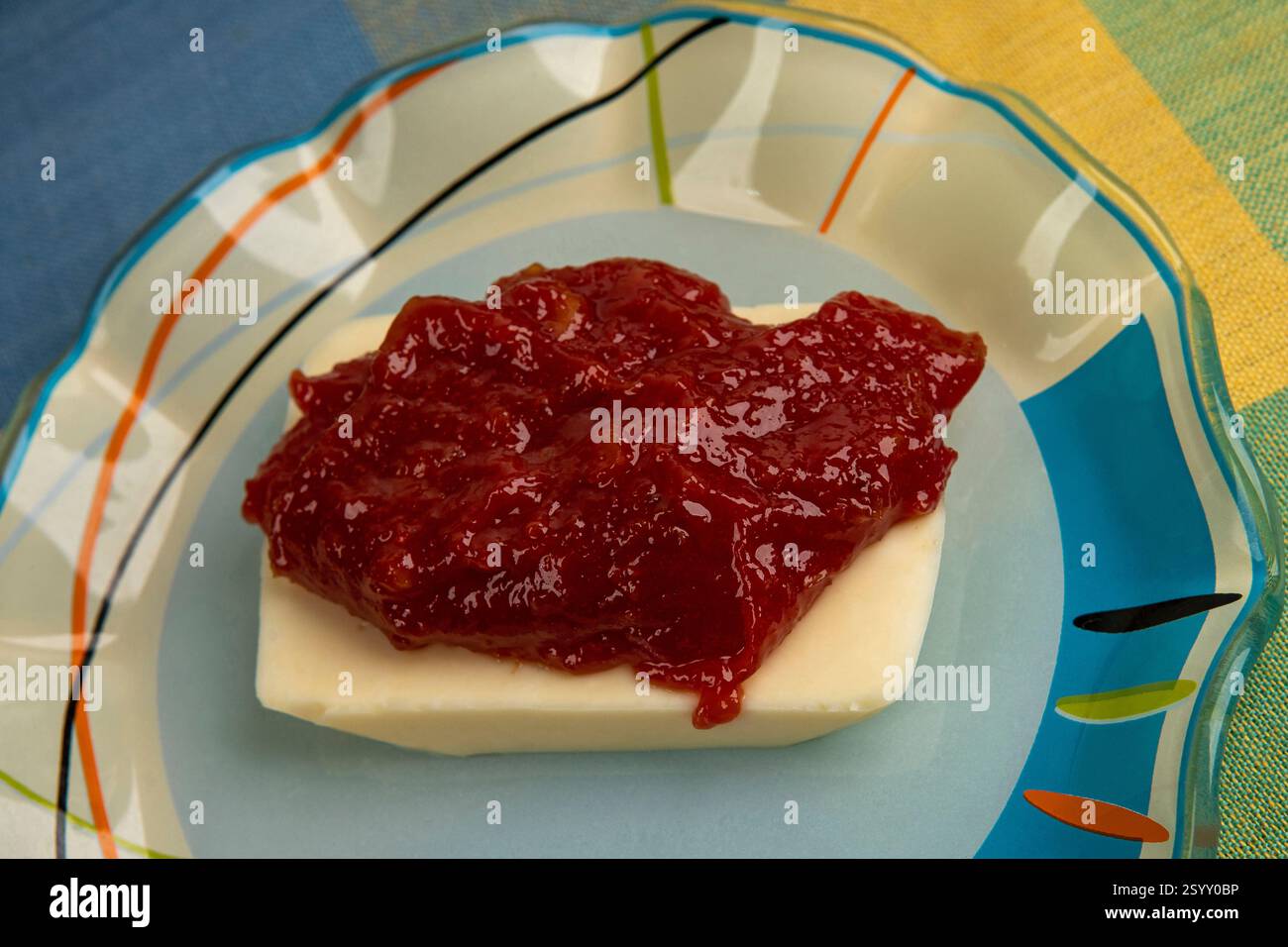 Guava jam with cheese, typical Brazilian dessert, called Romeu e ...