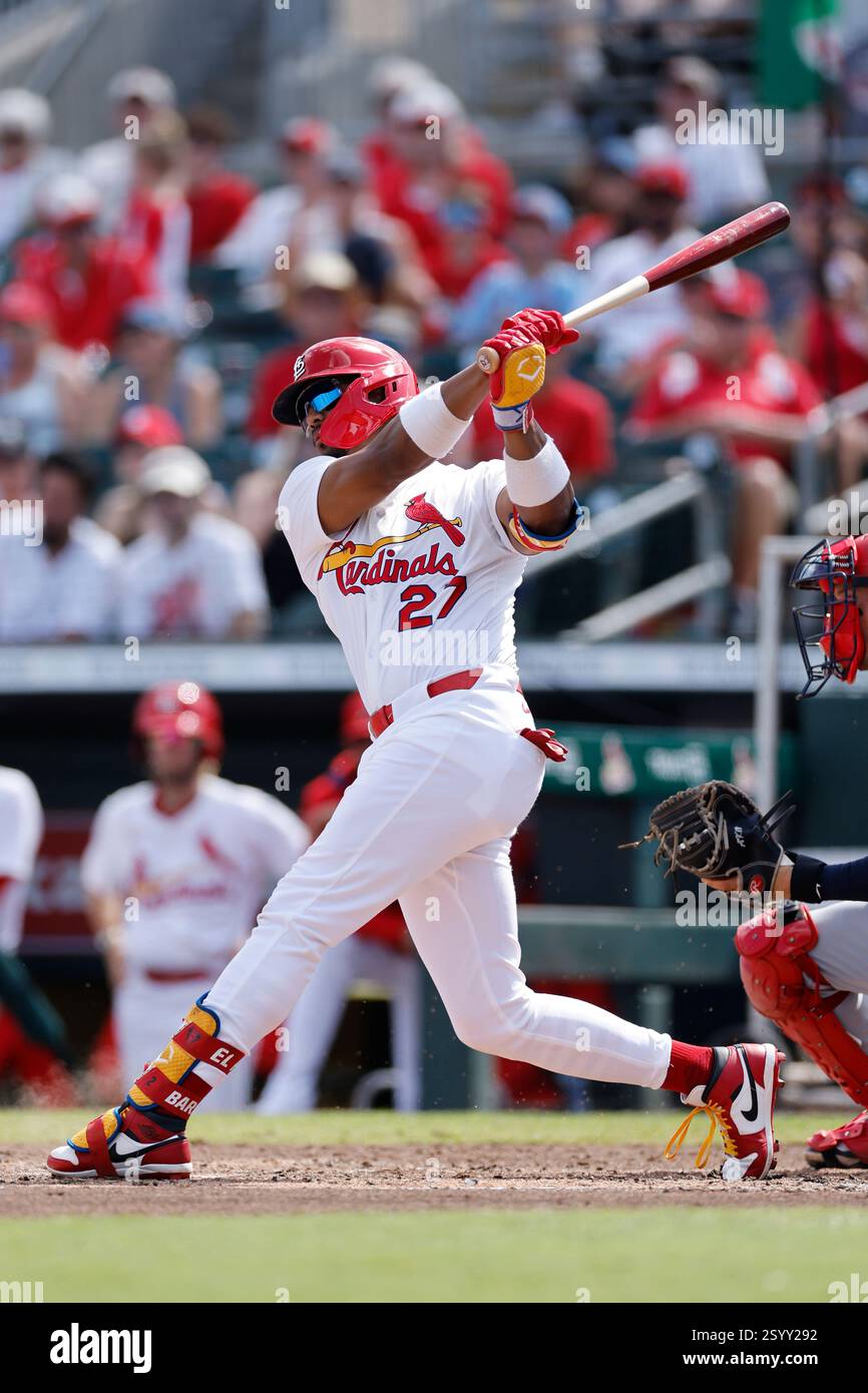 JUPITER, FL - MARCH 01: St. Louis Cardinals outfielder Jose Barrero (27 ...