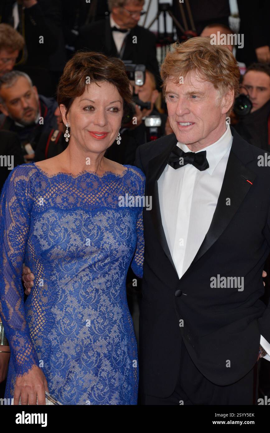 Sibylle Szaggars, Robert Redford .'All is Lost' premiere at 66th Cannes Film Festival, France ...