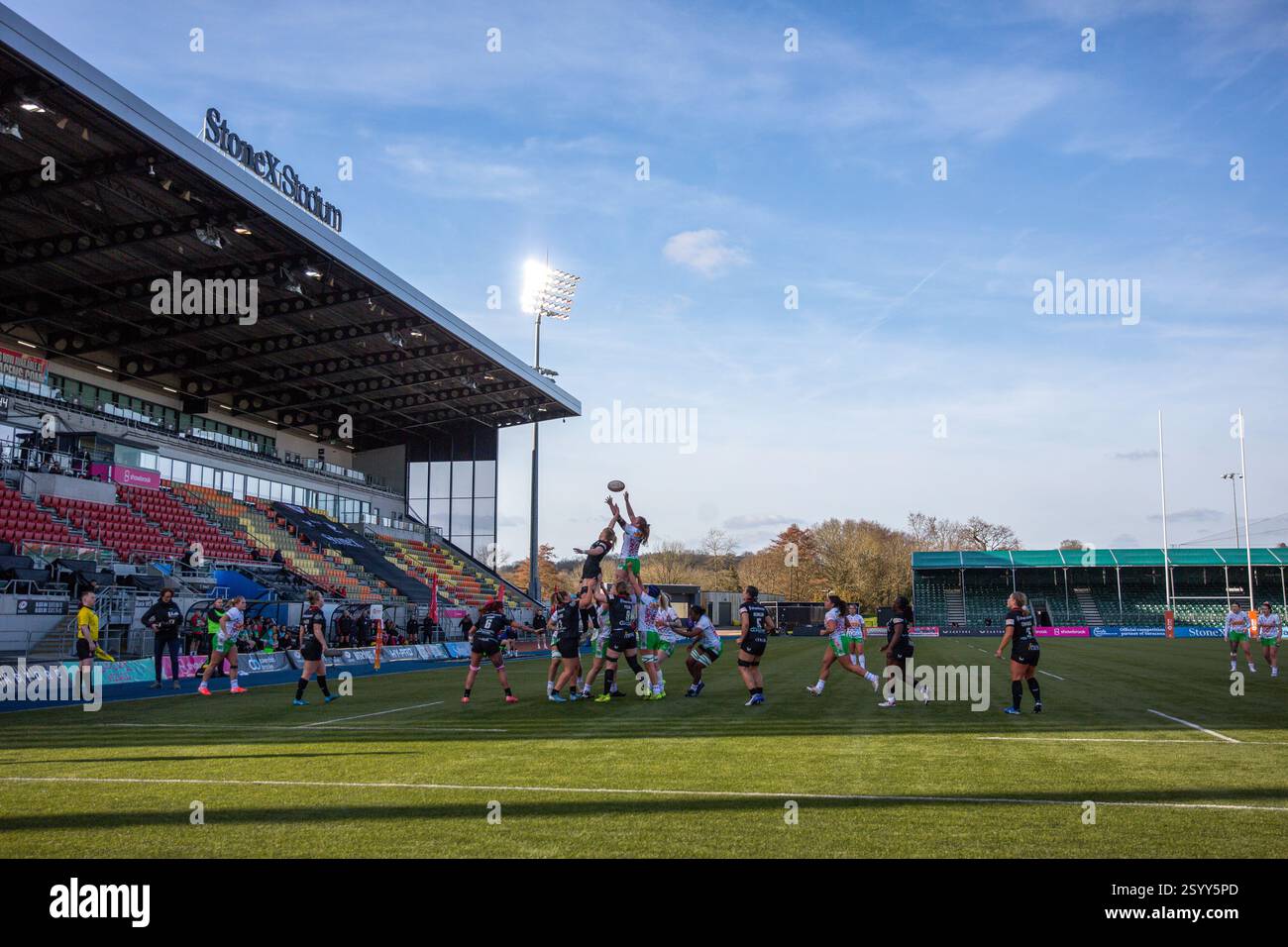 London, UK, 1st March 2025 Saracens versus Harlequins, Premiership ...
