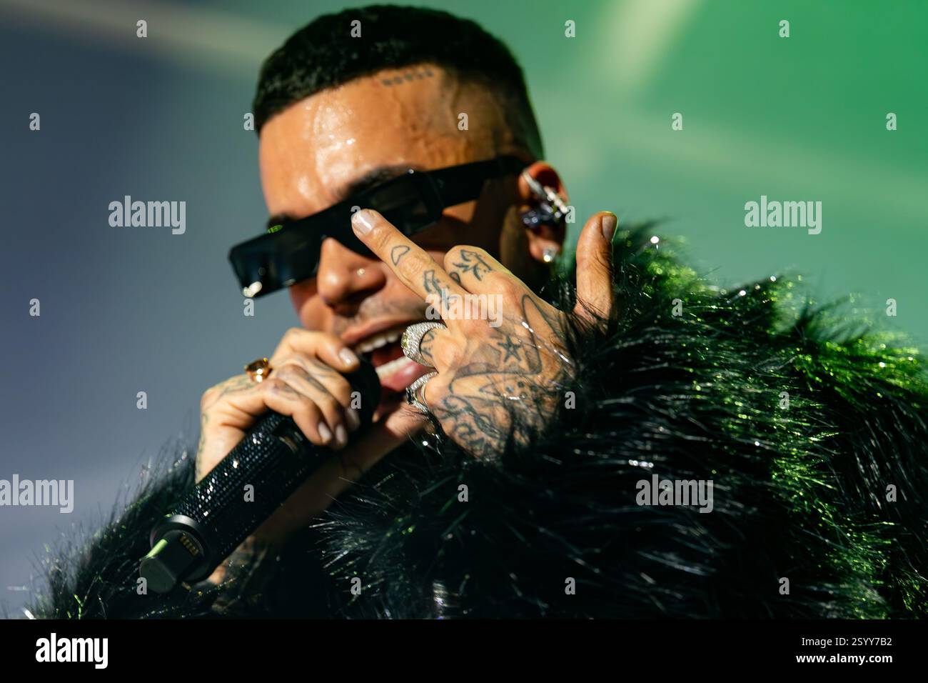 Arena Shows Padova Fairs Padua, Padova, Italy, March 01, 2025, Sfera Ebbasta live on stage ...