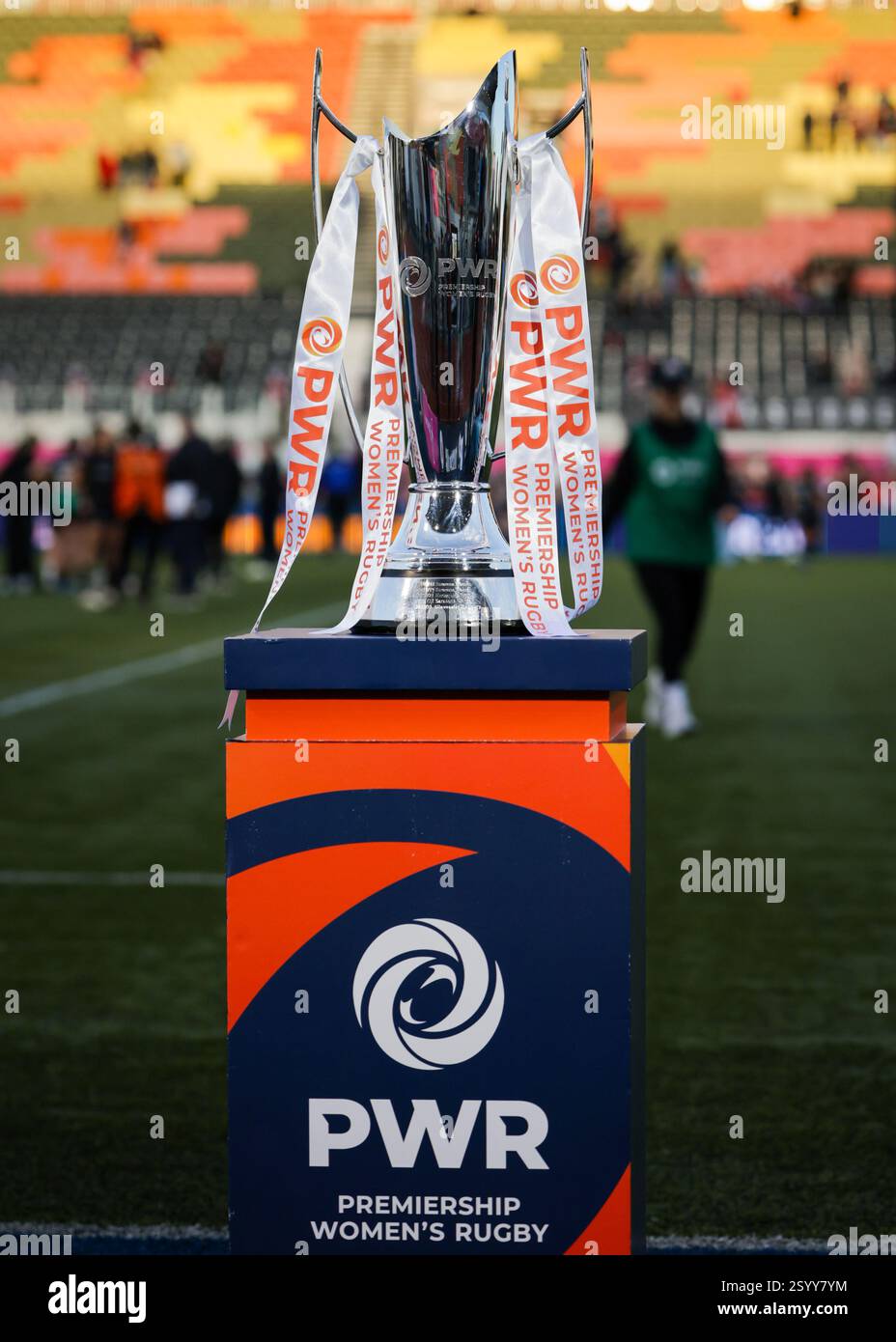 London, UK. 1st March 2025. The PWR Trophy at the Saracens Women v ...