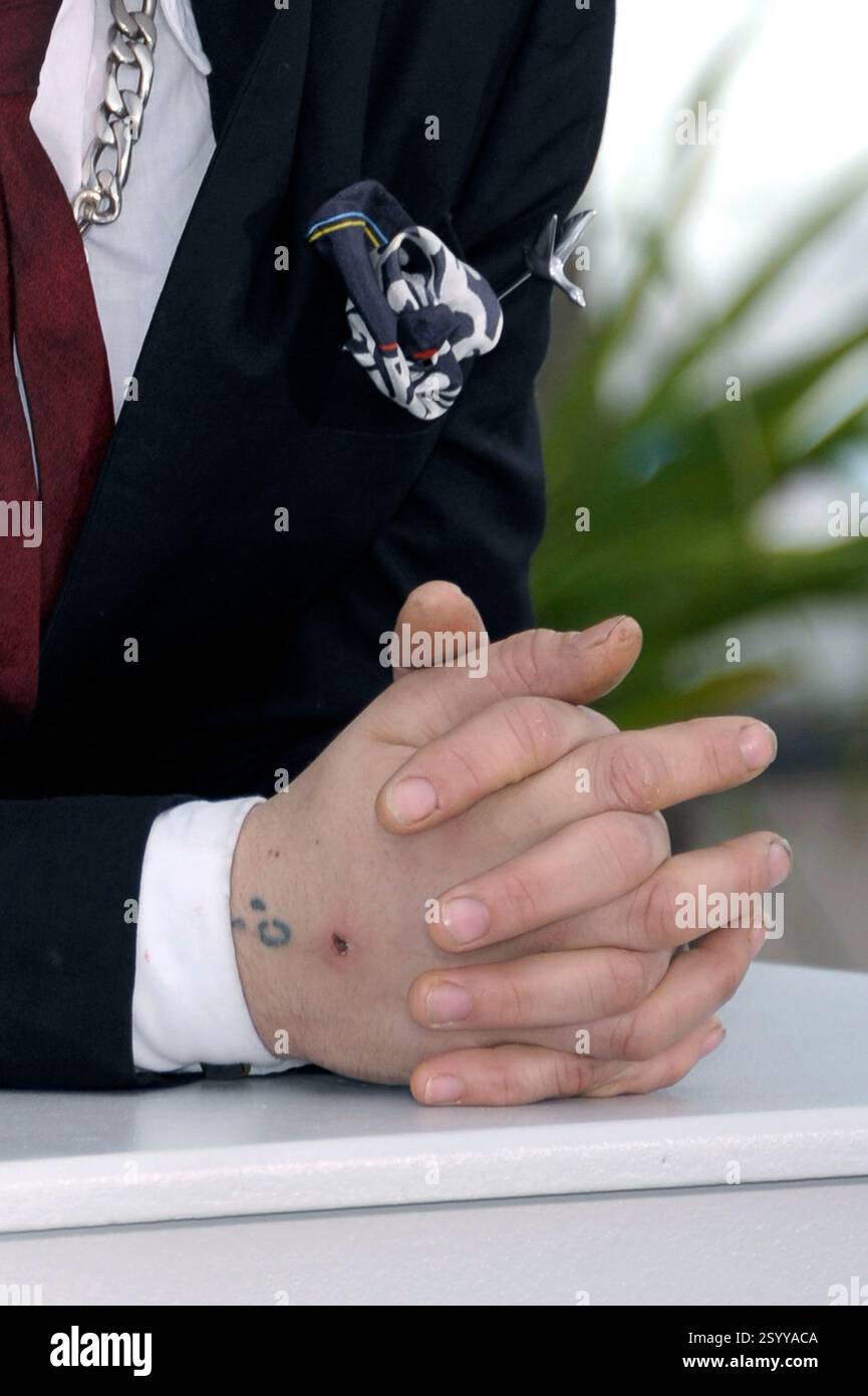 Pete Doherty's hands .'Confessions of a Child of the Century' photocall ...
