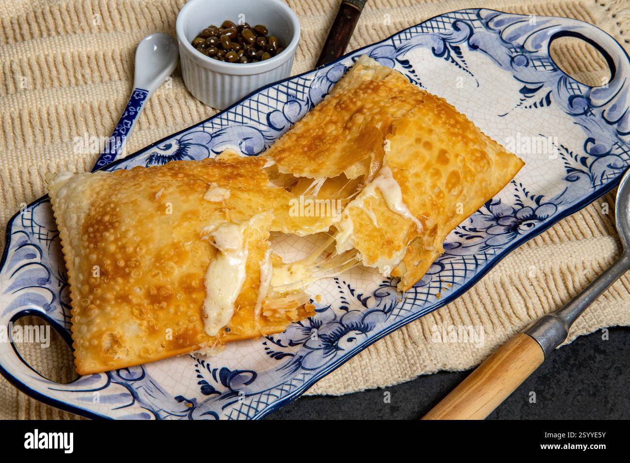 Brazilian food. Pastel, pastry in English, typical dish of the street ...
