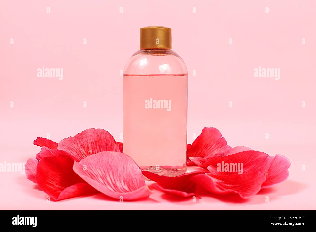 Spa and wellness composition, aromatic rose water and peony and rose ...