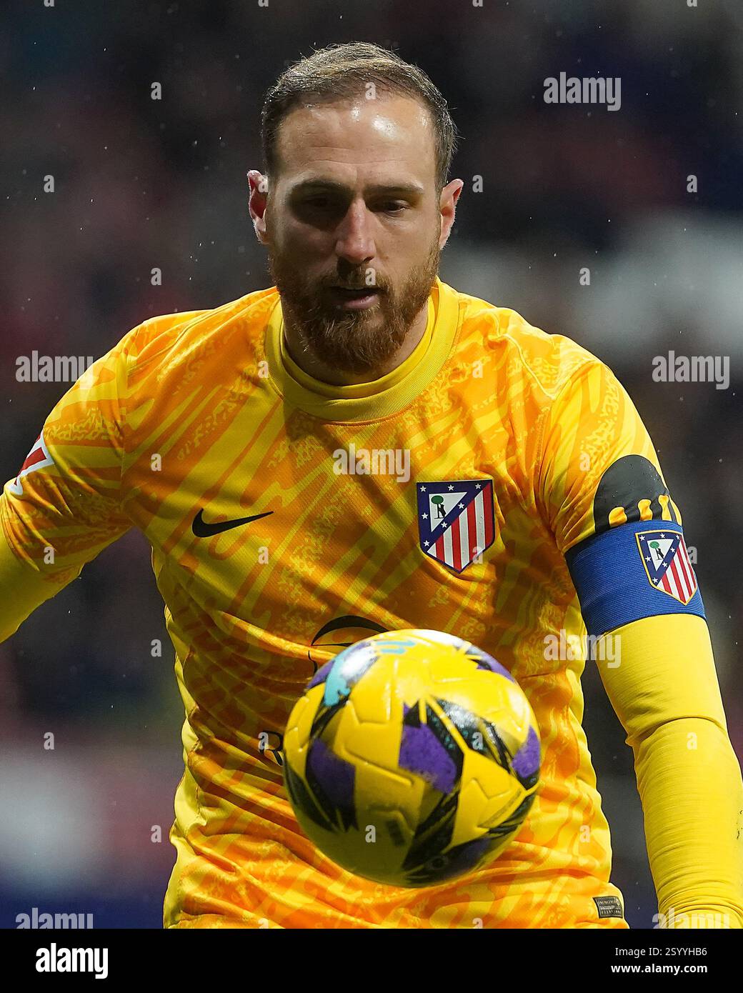 Atletico de Madrid's Jan Oblack during La Liga match. March 1,2025 ...