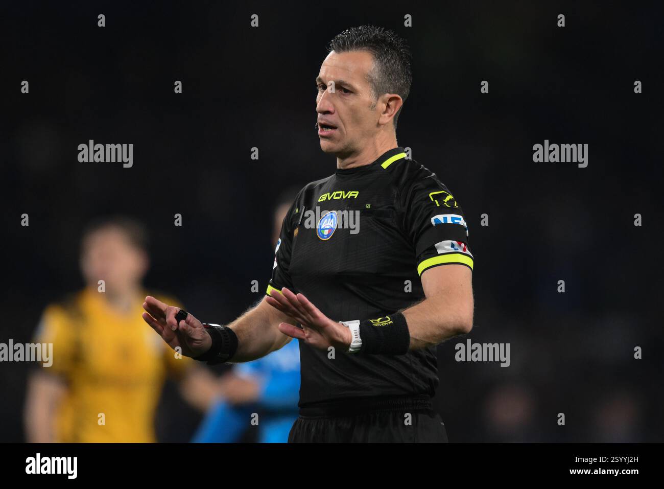 Naples, Italy. 1st Mar, 2025. Referee Daniele Doveri during the Serie A ...