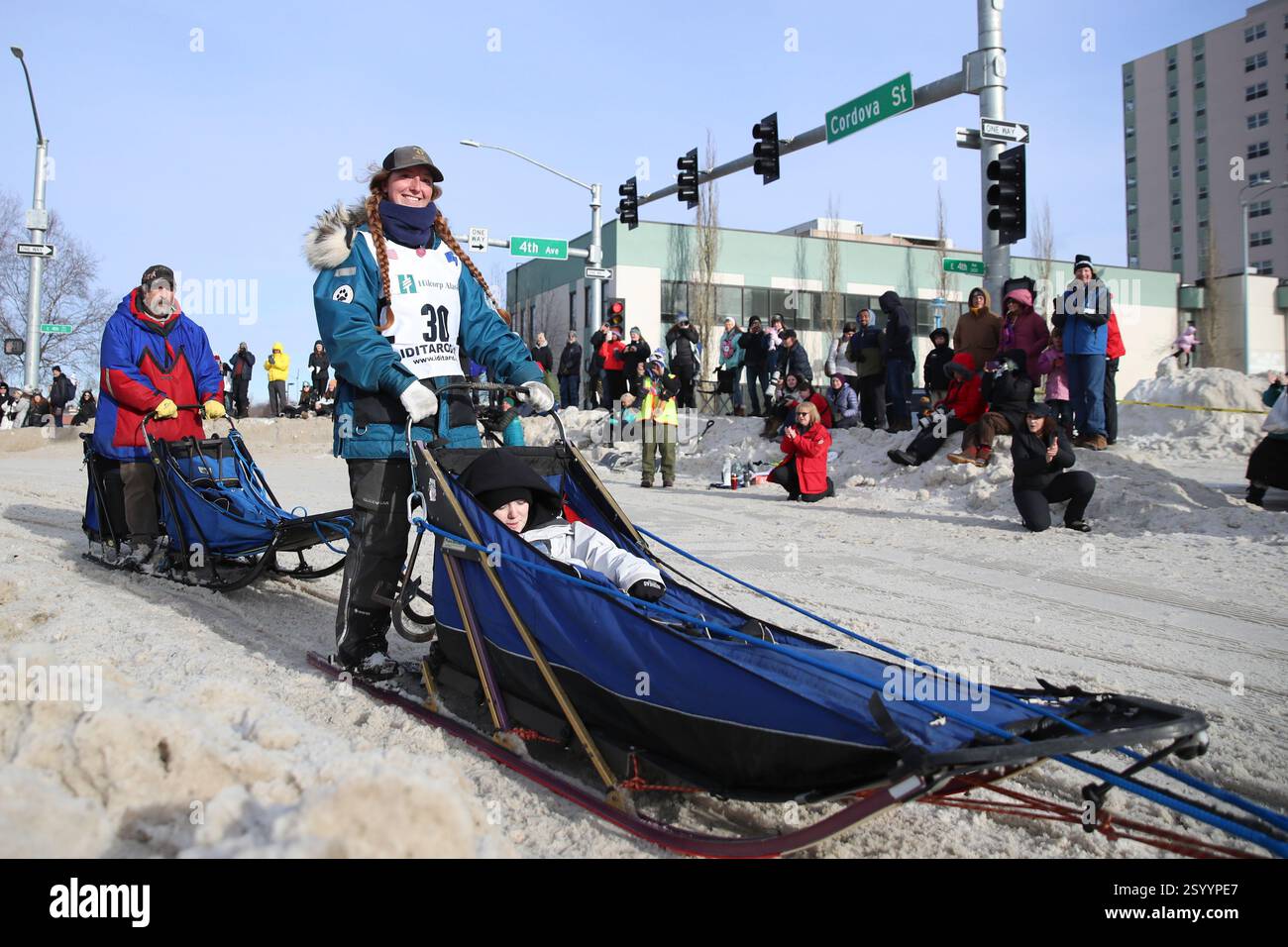 Charmayne Morrison (30), of Bozeman, Mont., turns the corner onto ...