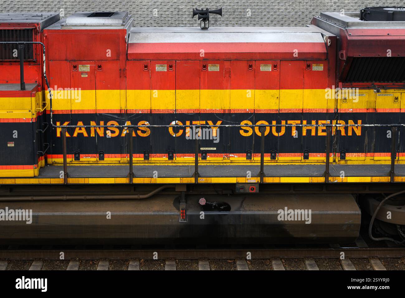 Everett, WA, USA - February 15, 2025; Side of Kansas City Southern ...