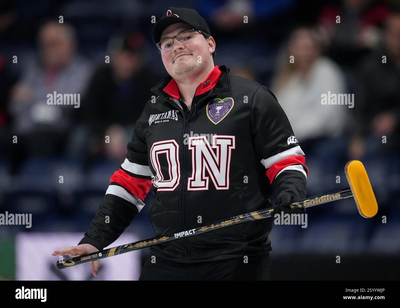 Kelowna, Canada. 01st Mar, 2025. Ontario skip Sam Mooibroek watches his ...