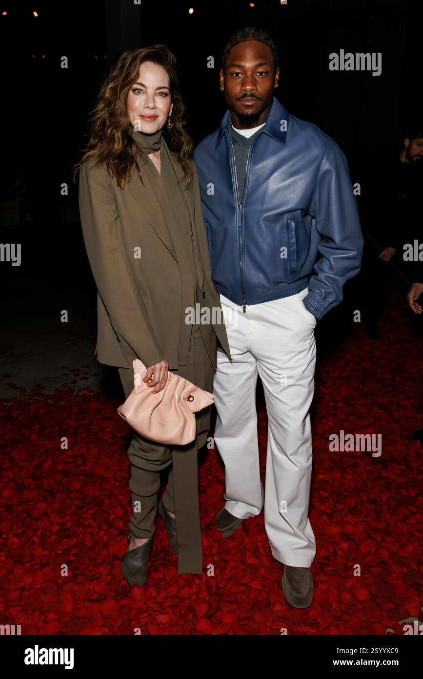 Milan, Italien. 01st Mar, 2025. Michelle Monaghan and Stefon Diggs ...