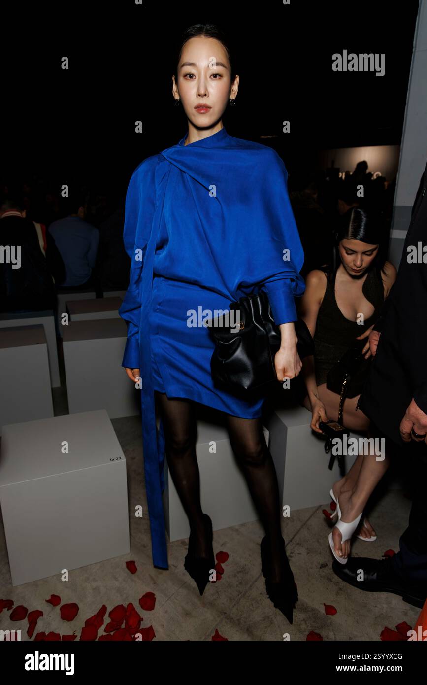 Milan, Italien. 01st Mar, 2025. Seo Hyun-jin attends FERRAGAMO Autumn ...
