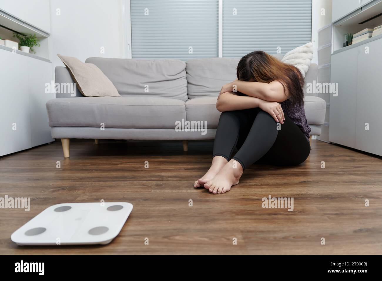 Sad woman with fat upset bored of dieting Weight loss failÂ Fat diet ...