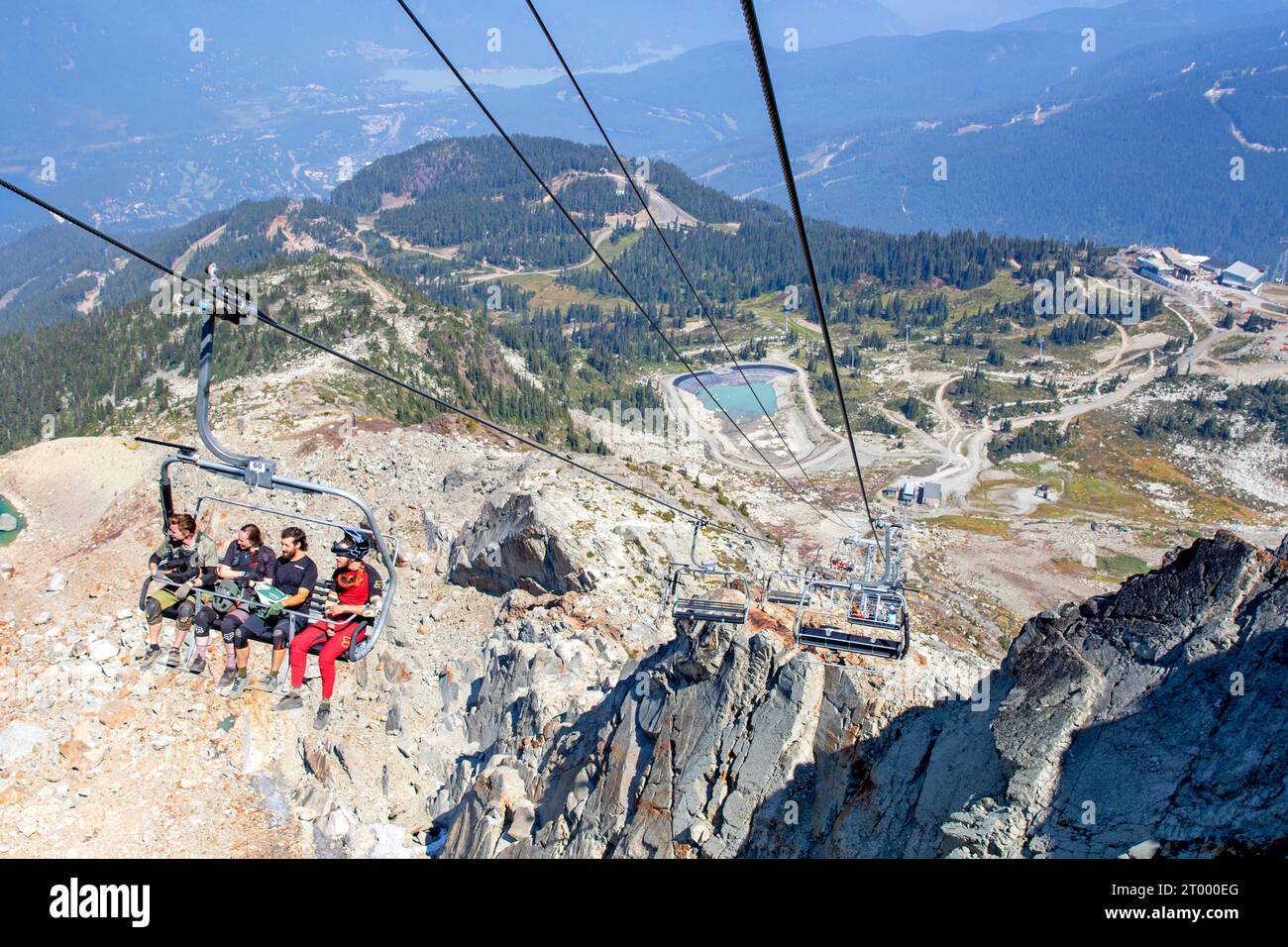 Peak Express chairlift on Whistler Mountain Stock Photo - Alamy