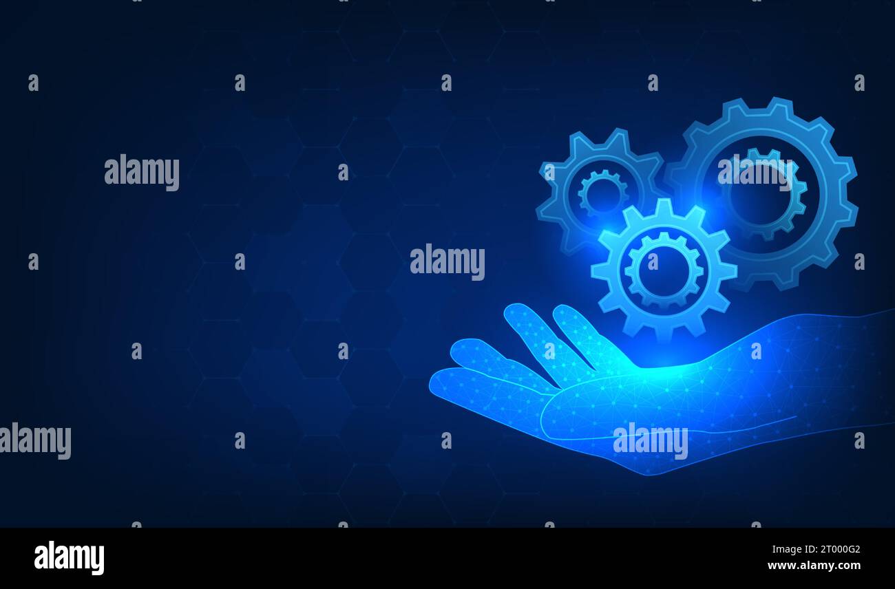 Hands on tech Stock Vector Images - Alamy