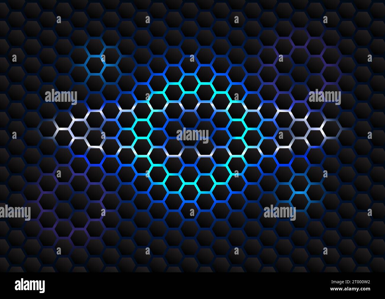 Technology background honeycomb Use geometric shapes to form a dark ...