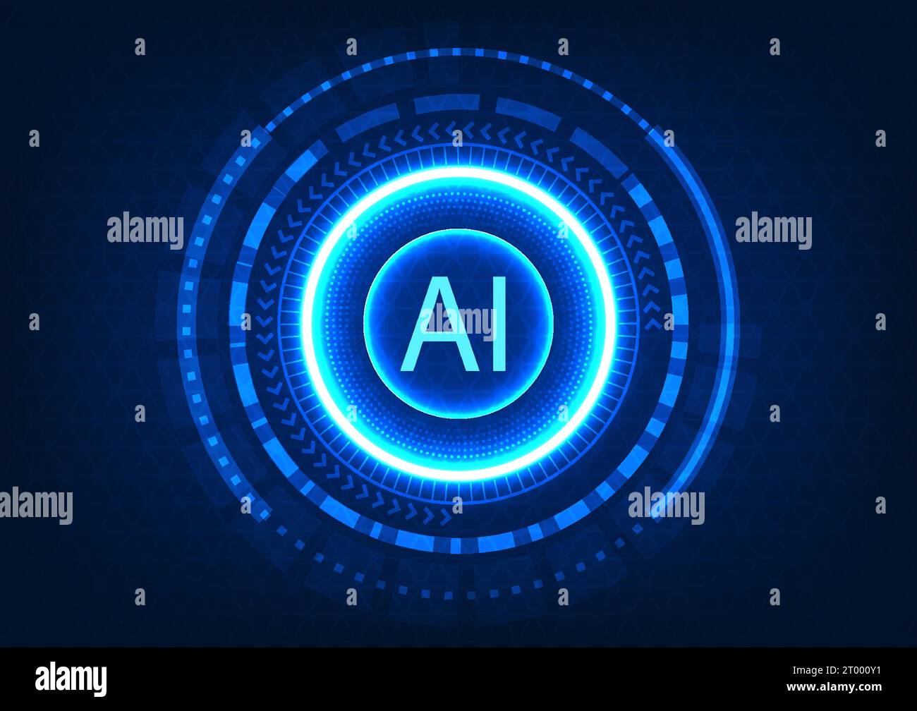 Technology background artificial intelligence in the technology circle ...