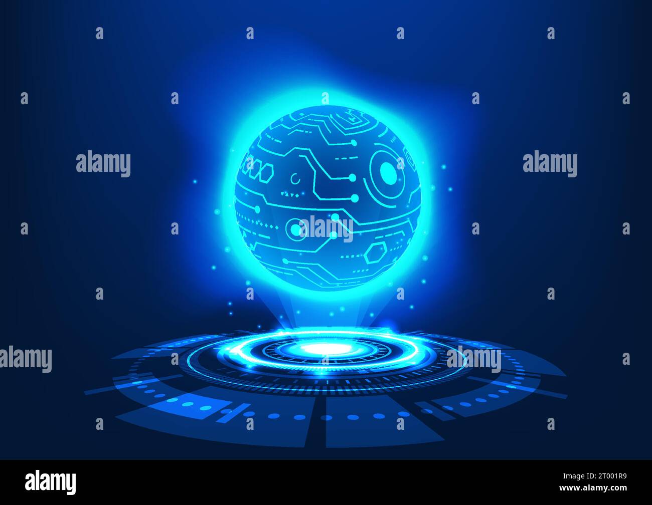 Modern technology hologram displays operating system information system ...