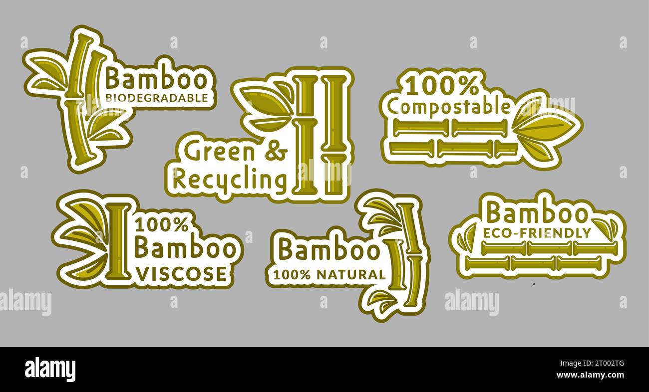 Label organic bamboo Stock Vector Images - Alamy