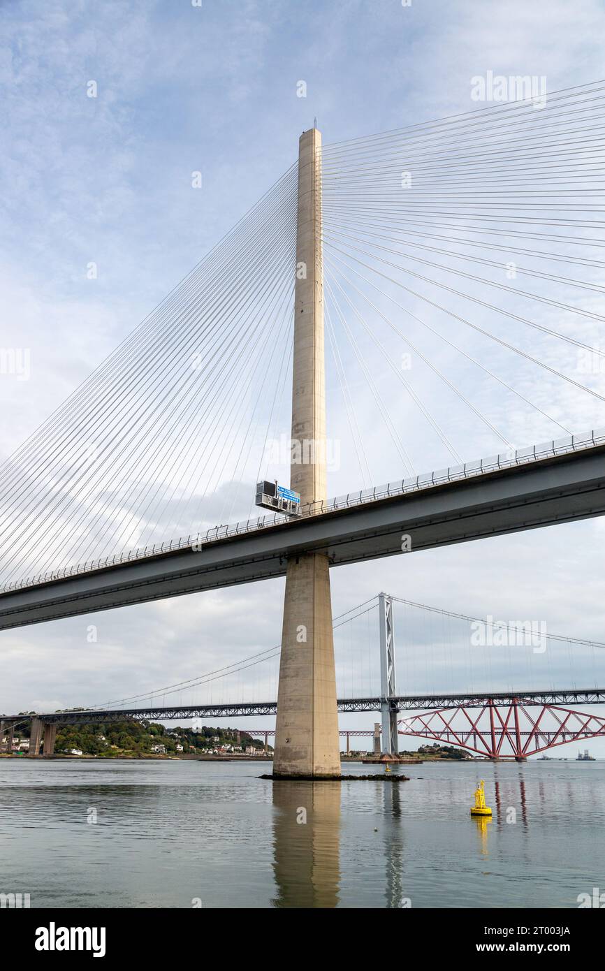 Underneath the Queensferry Crossing on a sightseeing boat trip Stock ...