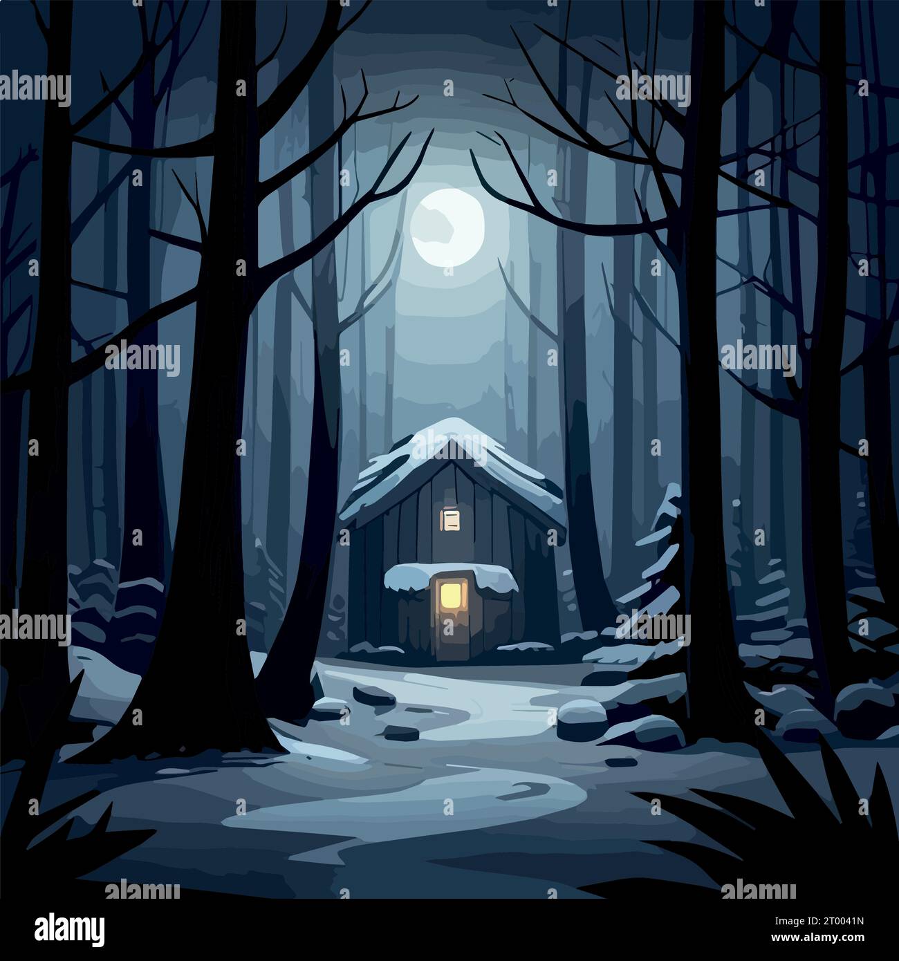 Surreal cabin Stock Vector Images - Alamy