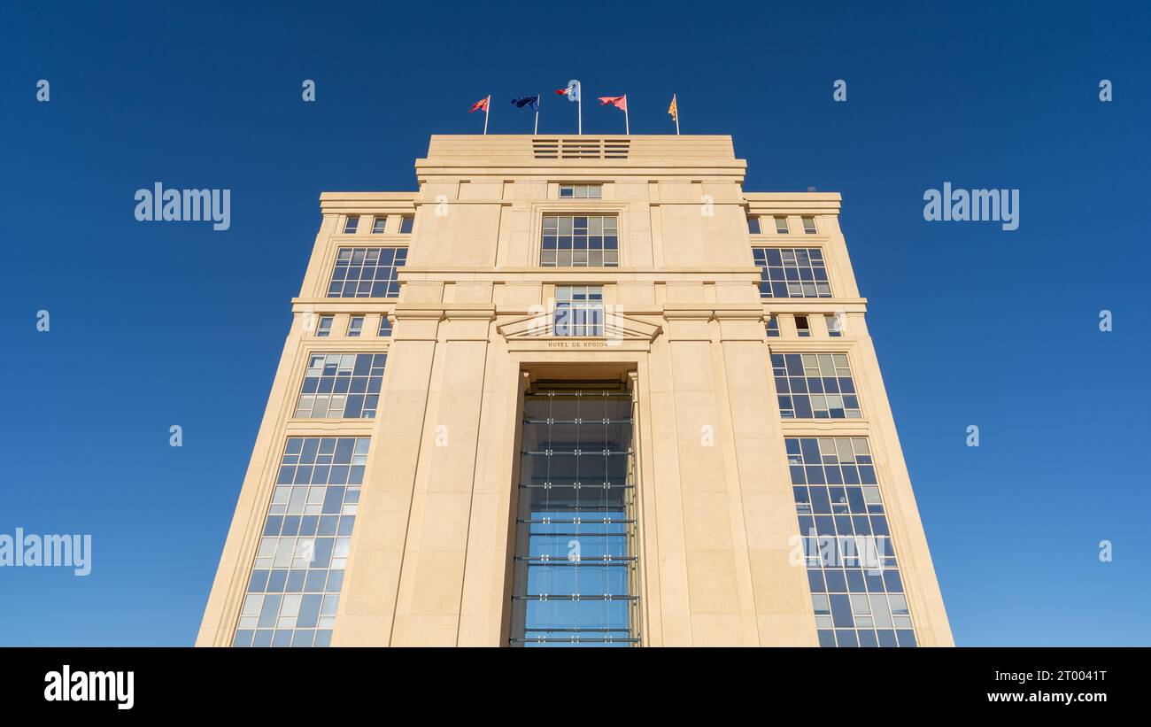 Montpellier, France - 09 30 2023 : Low angle view of the facade of the ...