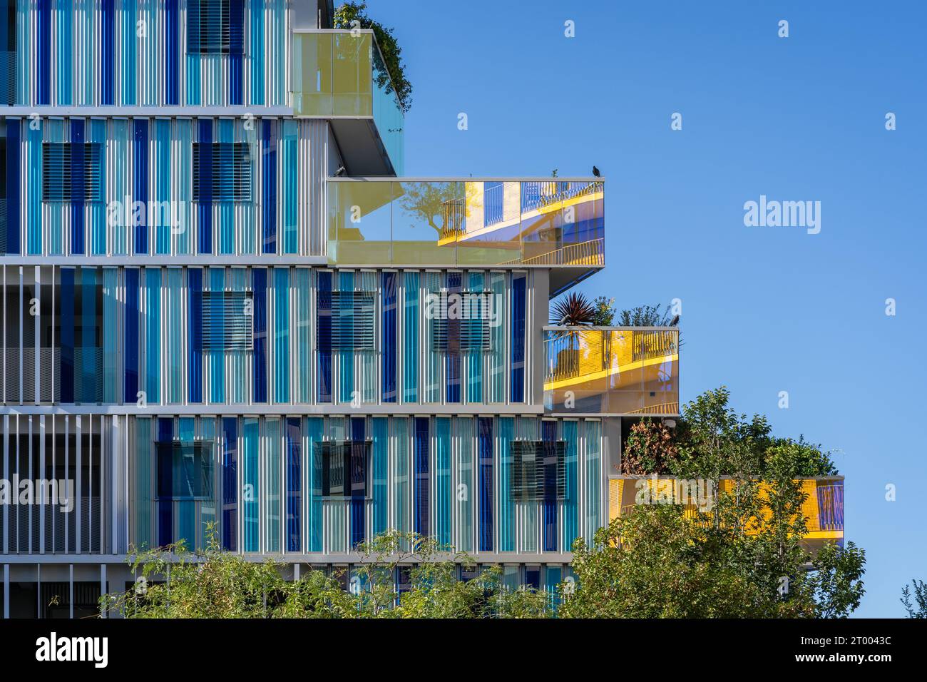 Montpellier, France - 09 30 2023 : Detail view of colorful contemporary ...