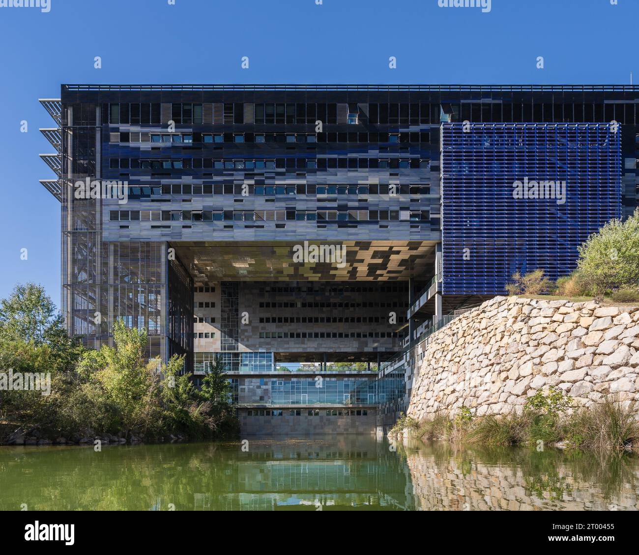 Montpellier, France - 09 30 2023 : Landscape view of city hall or hôtel ...