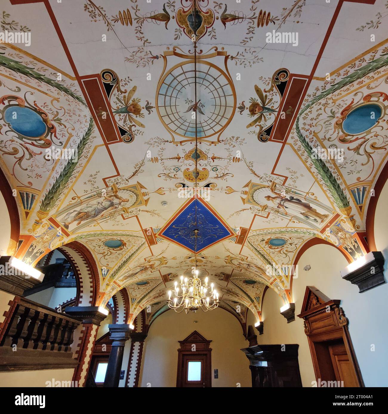 Vault paintings by Robert Heinrich Nachbauer in the town hall of Leer ...