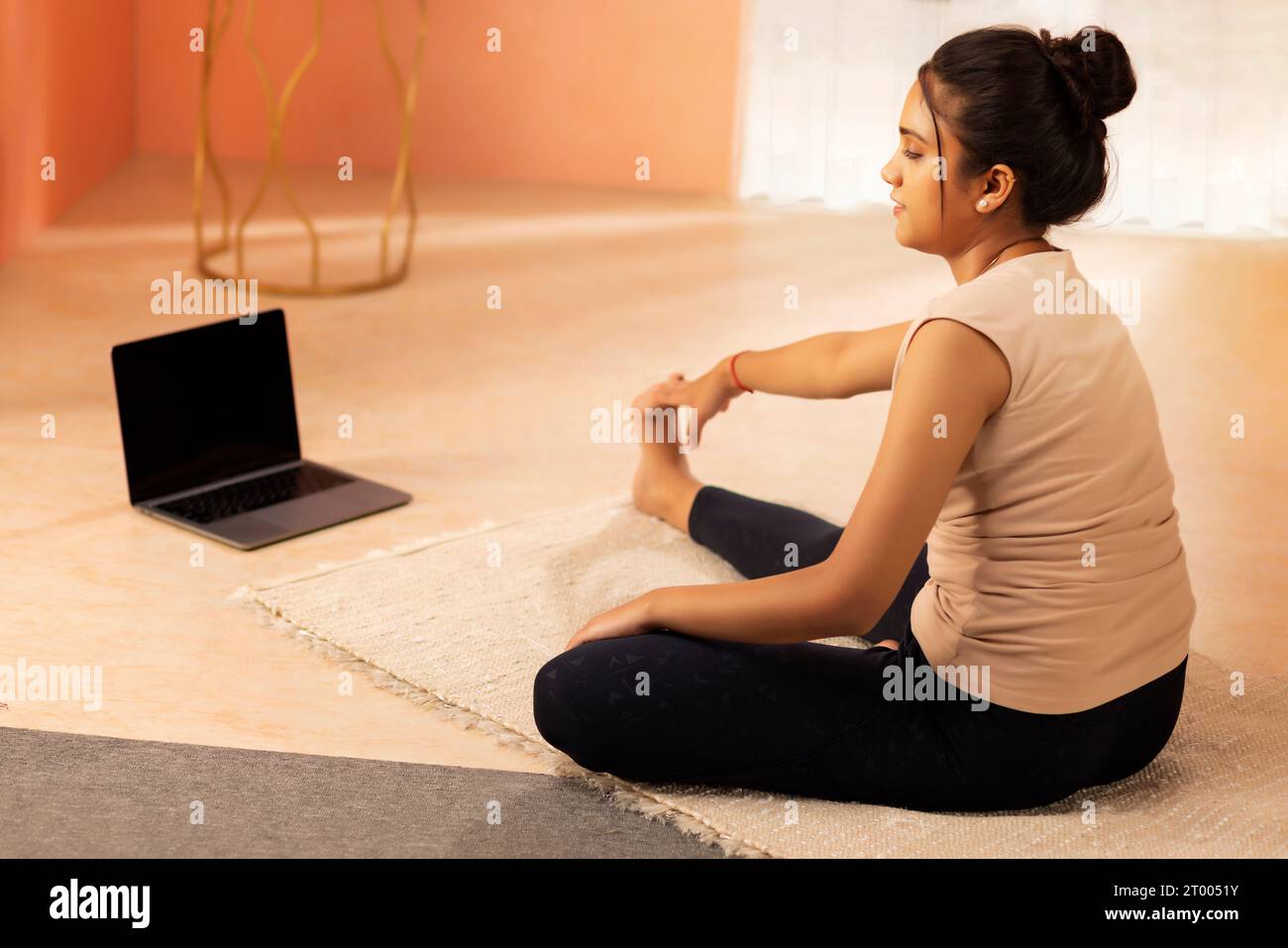 Indian woman learning online laptop hi-res stock photography and images ...