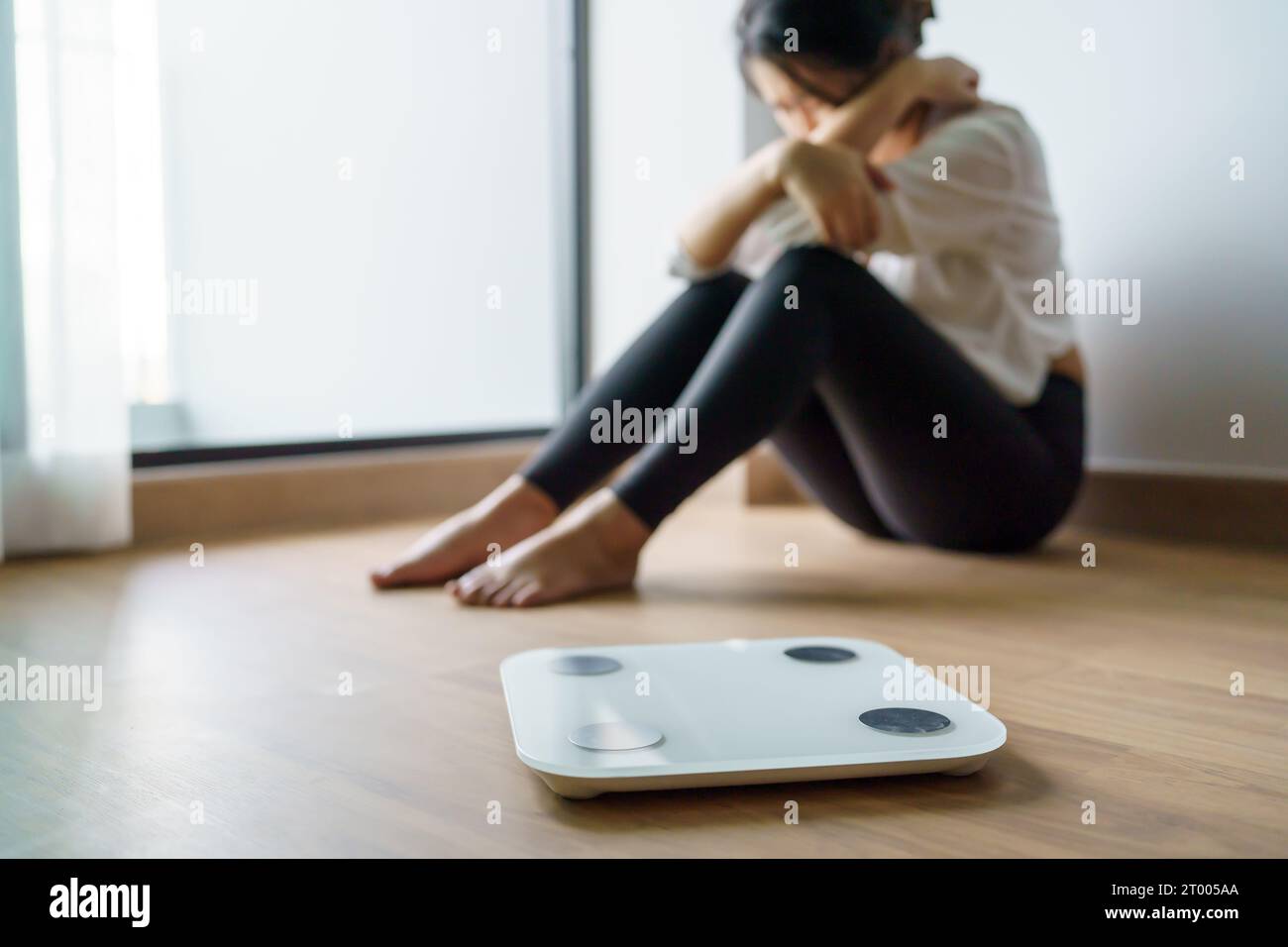 Sad woman with fat upset bored of dieting Weight loss failÂ Fat diet ...