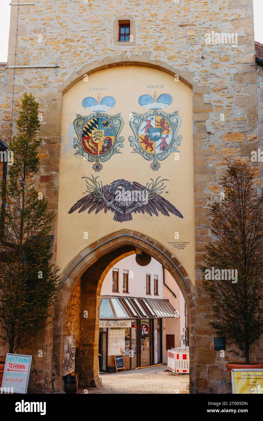 The Old Fachwerk houses in Germany. Scenic view of ancient medieval ...