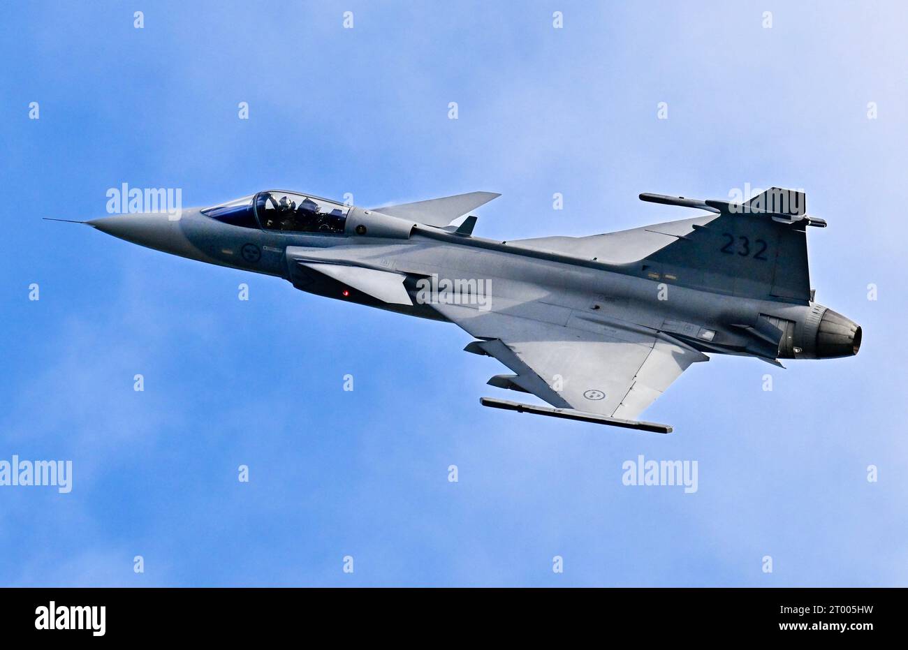 Saab JAS 39 Gripen, a light single-engine supersonic multirole fighter ...