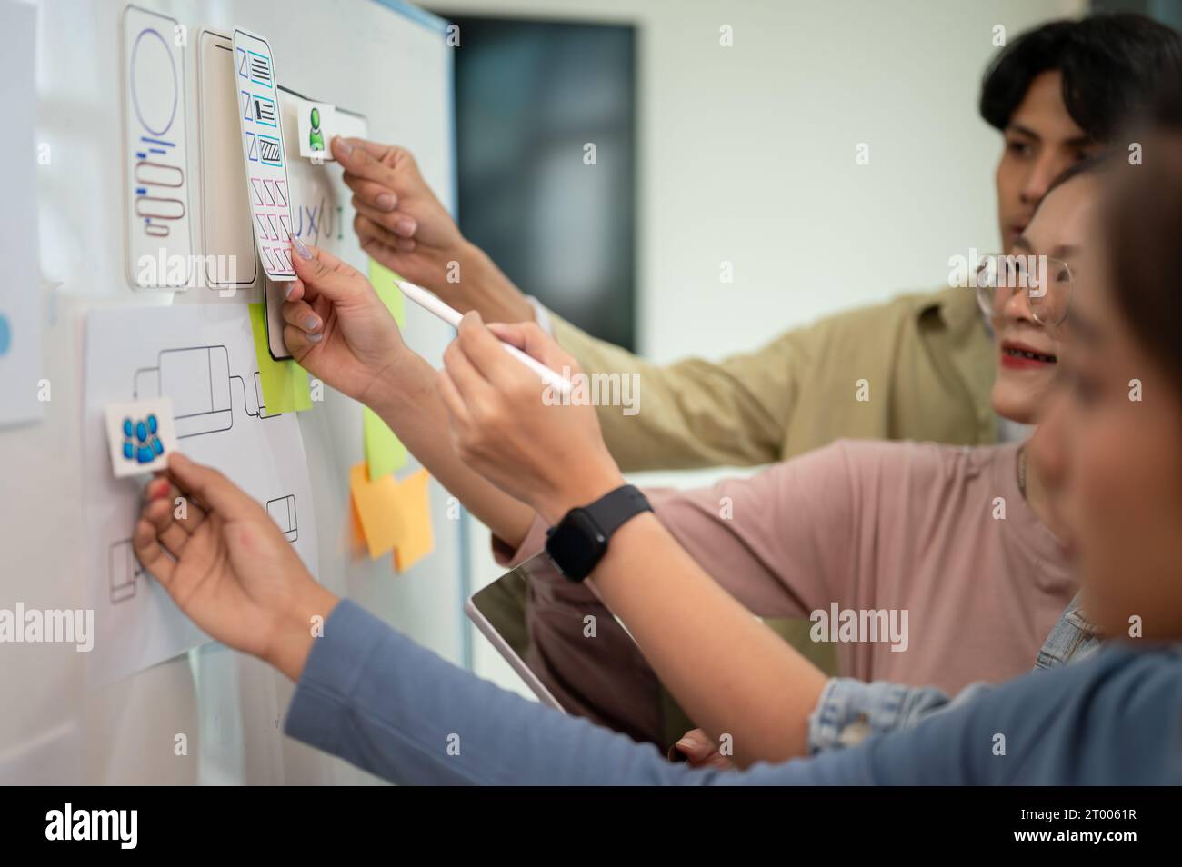 Professional and inspire UX UI designer team and engineer working ...