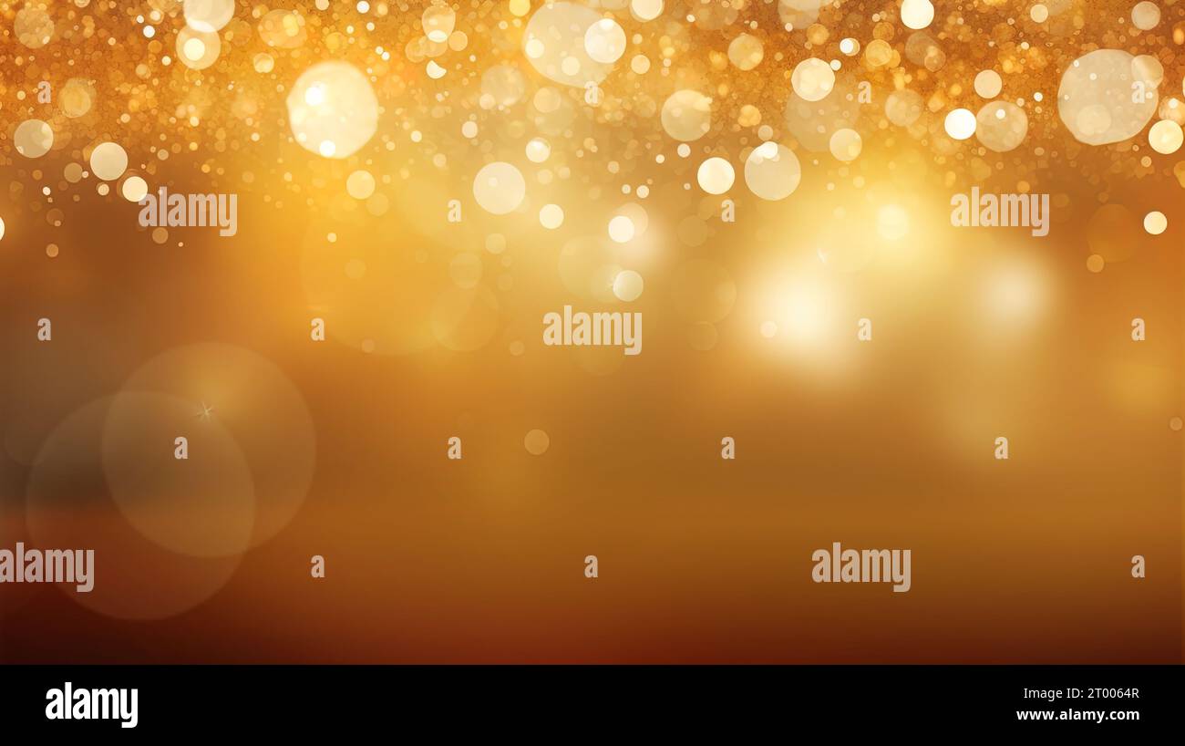 Gold glitters background. shimmering blur spot lights Bokeh Shiny gold ...