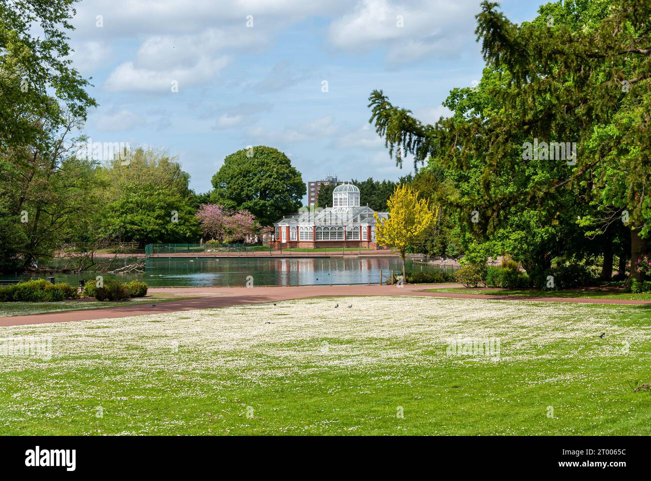 Spring in England. View of the English Park in Wolverhampton Stock ...
