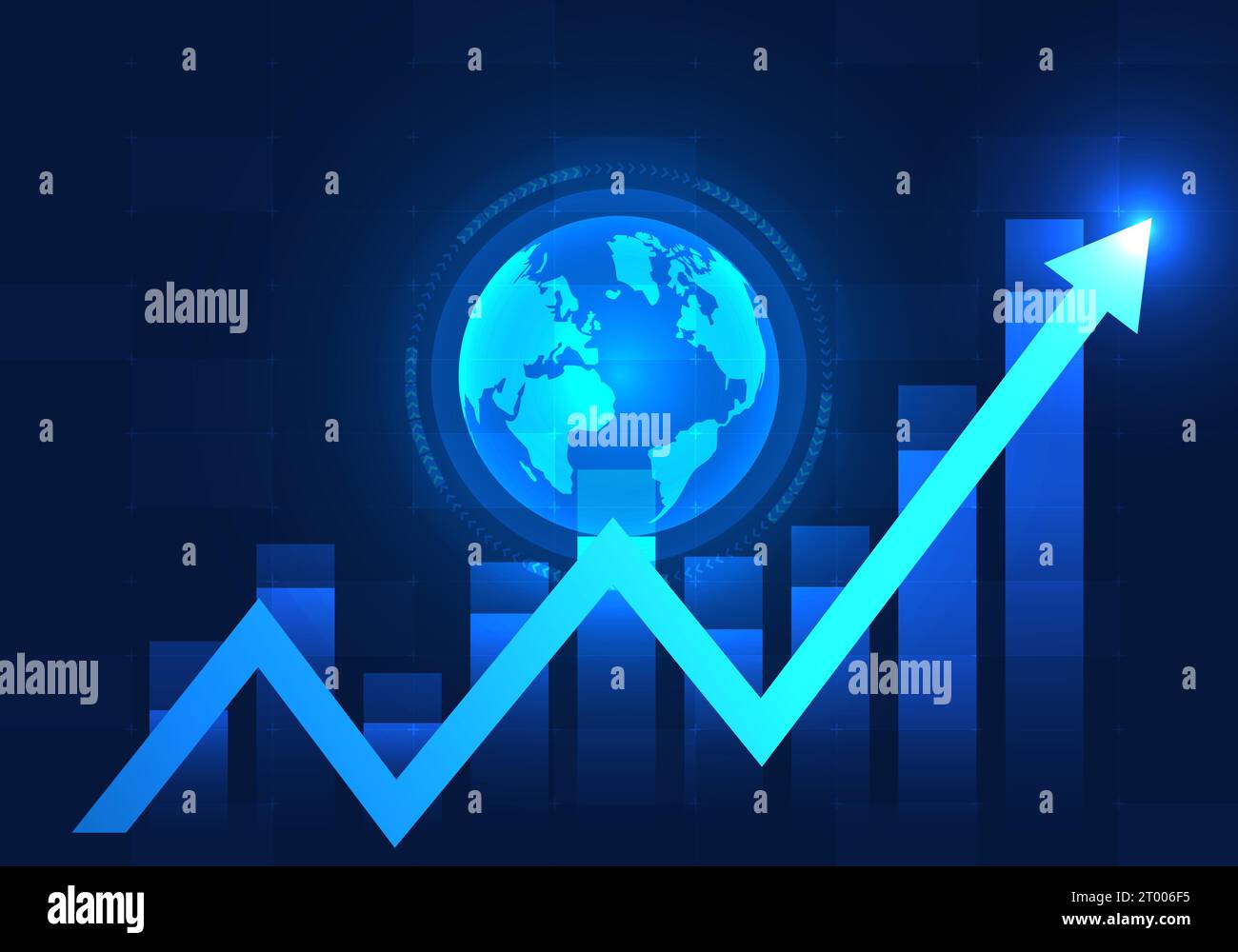 Rising Stock Chart Technology Interpreting technology in the world is ...