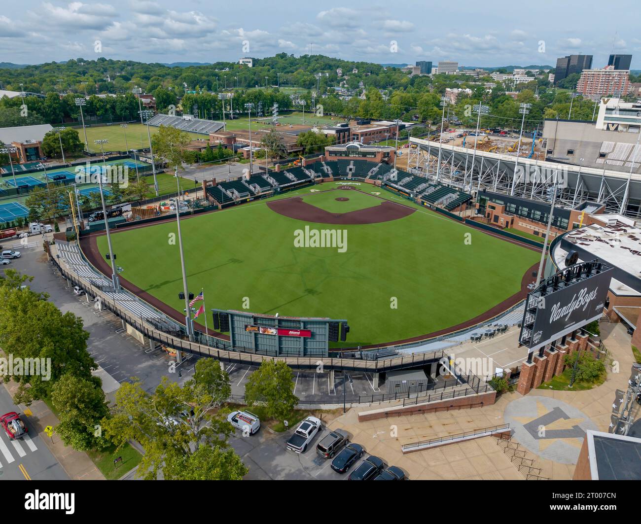 Aerial View Of Vanderbilt University Located In Nashville Tennessee ...
