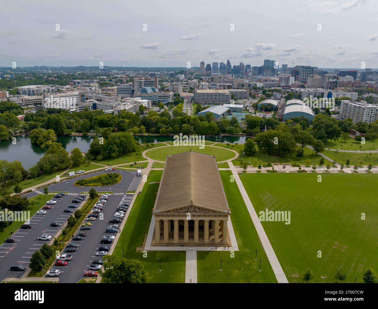Aerial View Of The Parthenon In Centennial Park In Nashville Tennessee Stock Photo - Alamy