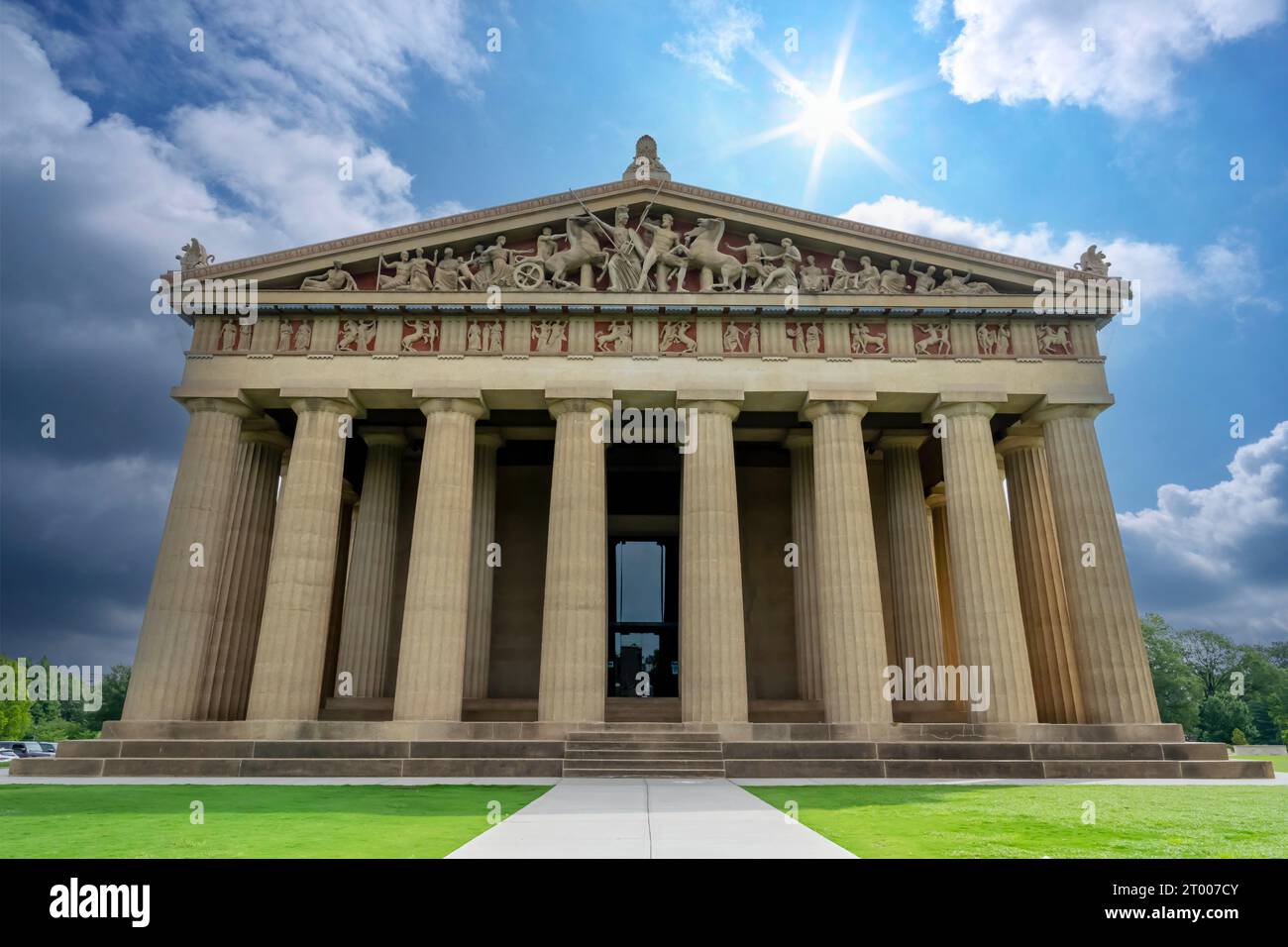 Aerial View Of The Parthenon In Centennial Park In Nashville Tennessee Stock Photo - Alamy