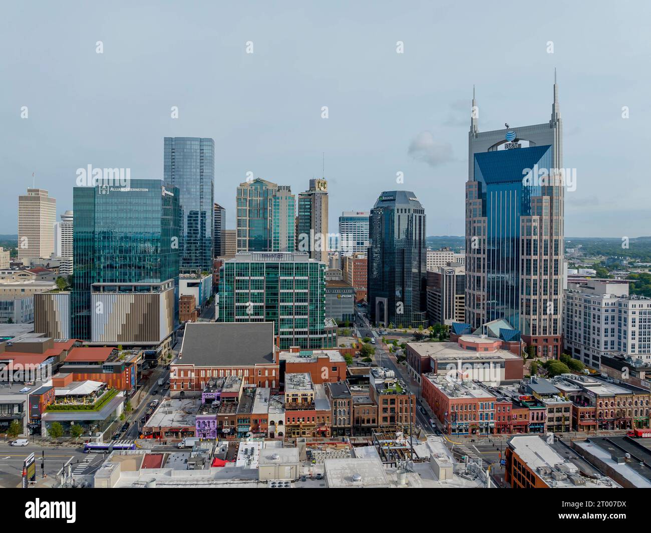 Aerial View Of The City Of Nashville, Tennessee Located On The ...