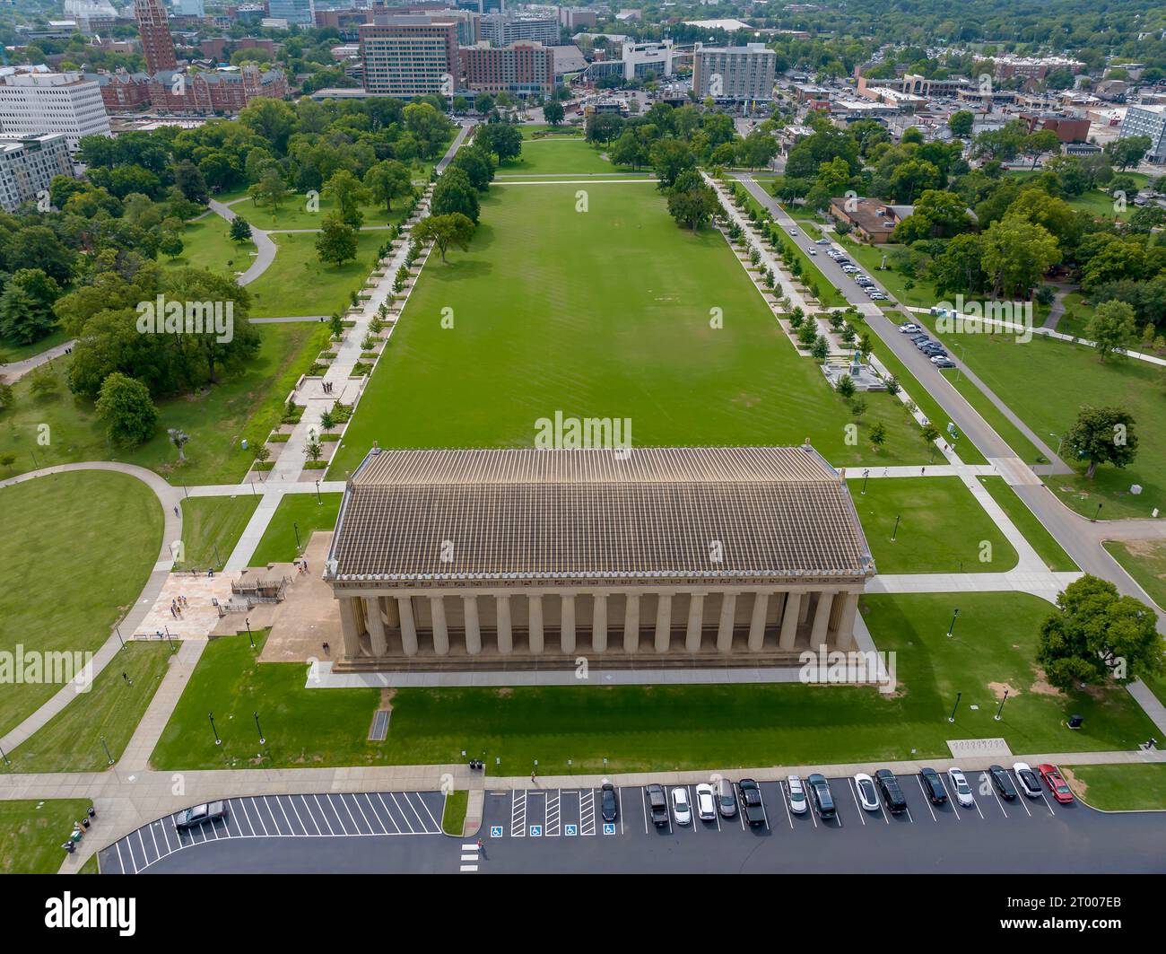 Aerial View Of The Parthenon In Centennial Park In Nashville Tennessee Stock Photo - Alamy