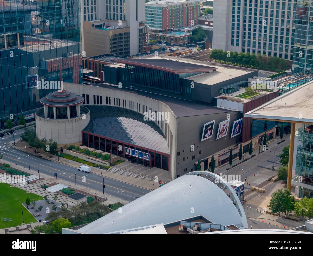 Aerial View Of The Country Music Hall Of Fame And Museum Located In ...