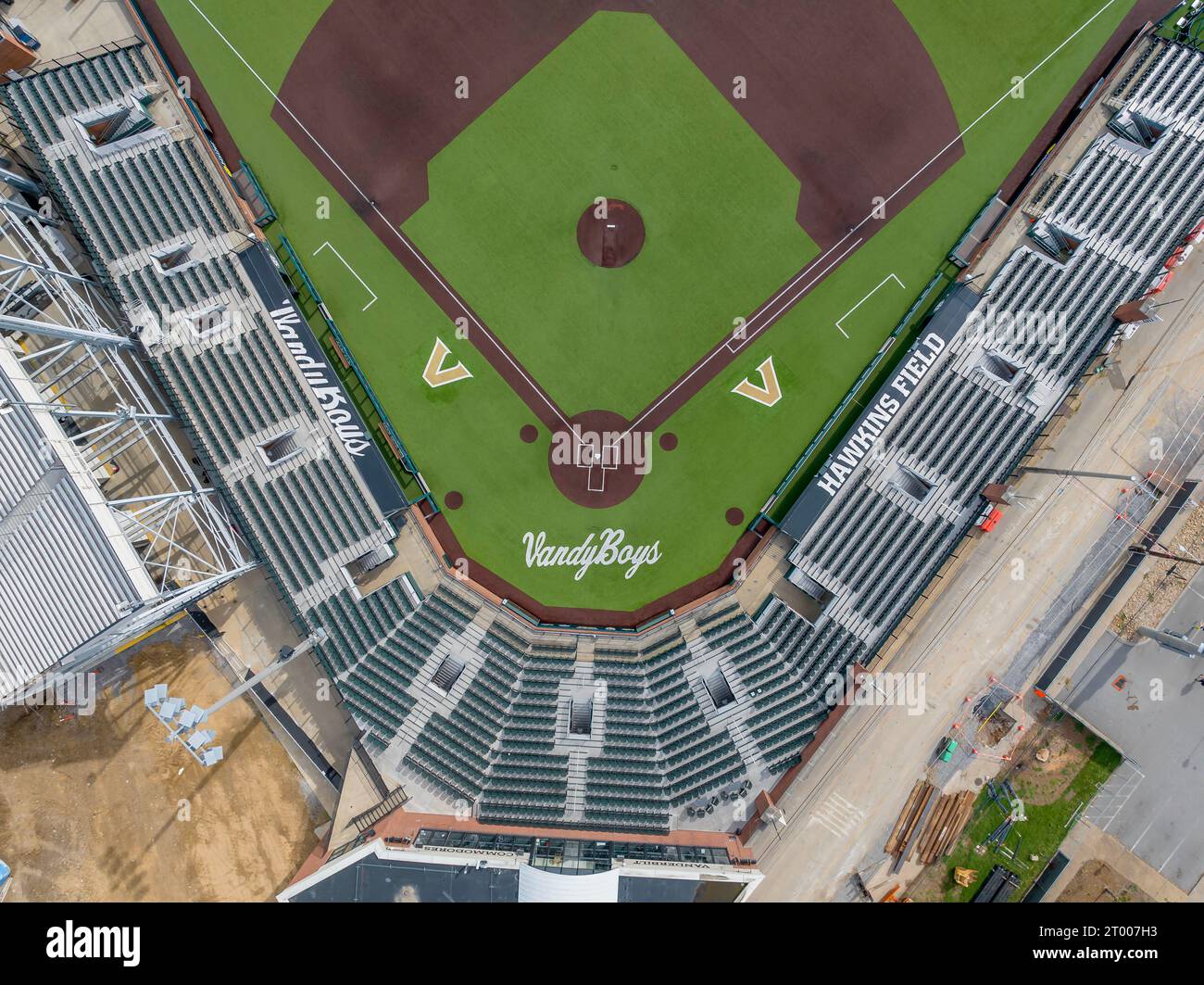 Aerial View Of Vanderbilt University Located In Nashville Tennessee ...