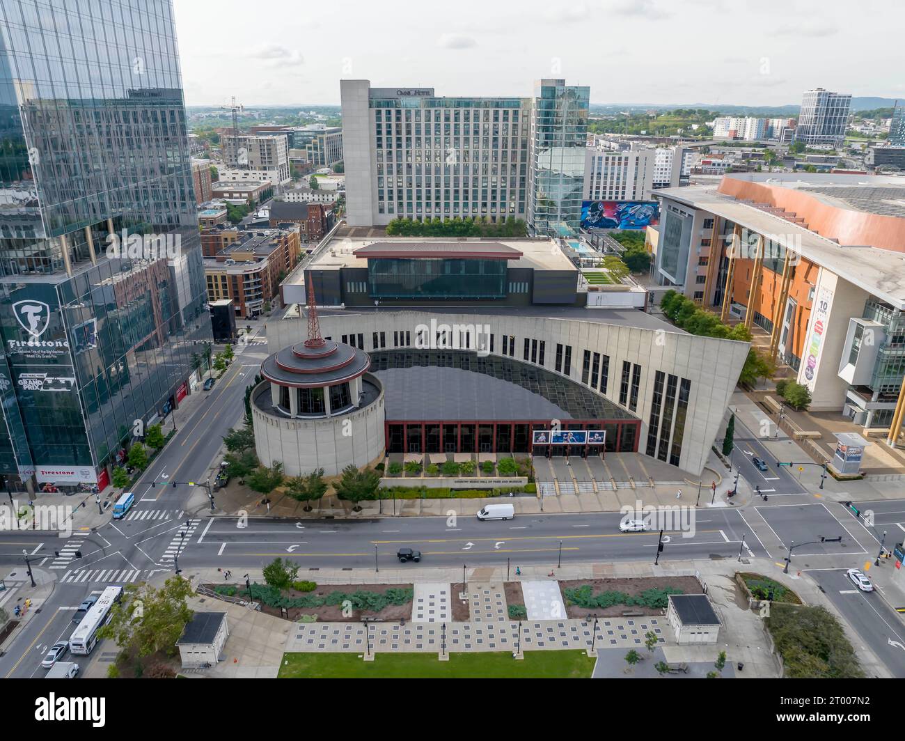 Aerial View Of The Country Music Hall Of Fame And Museum Located In ...