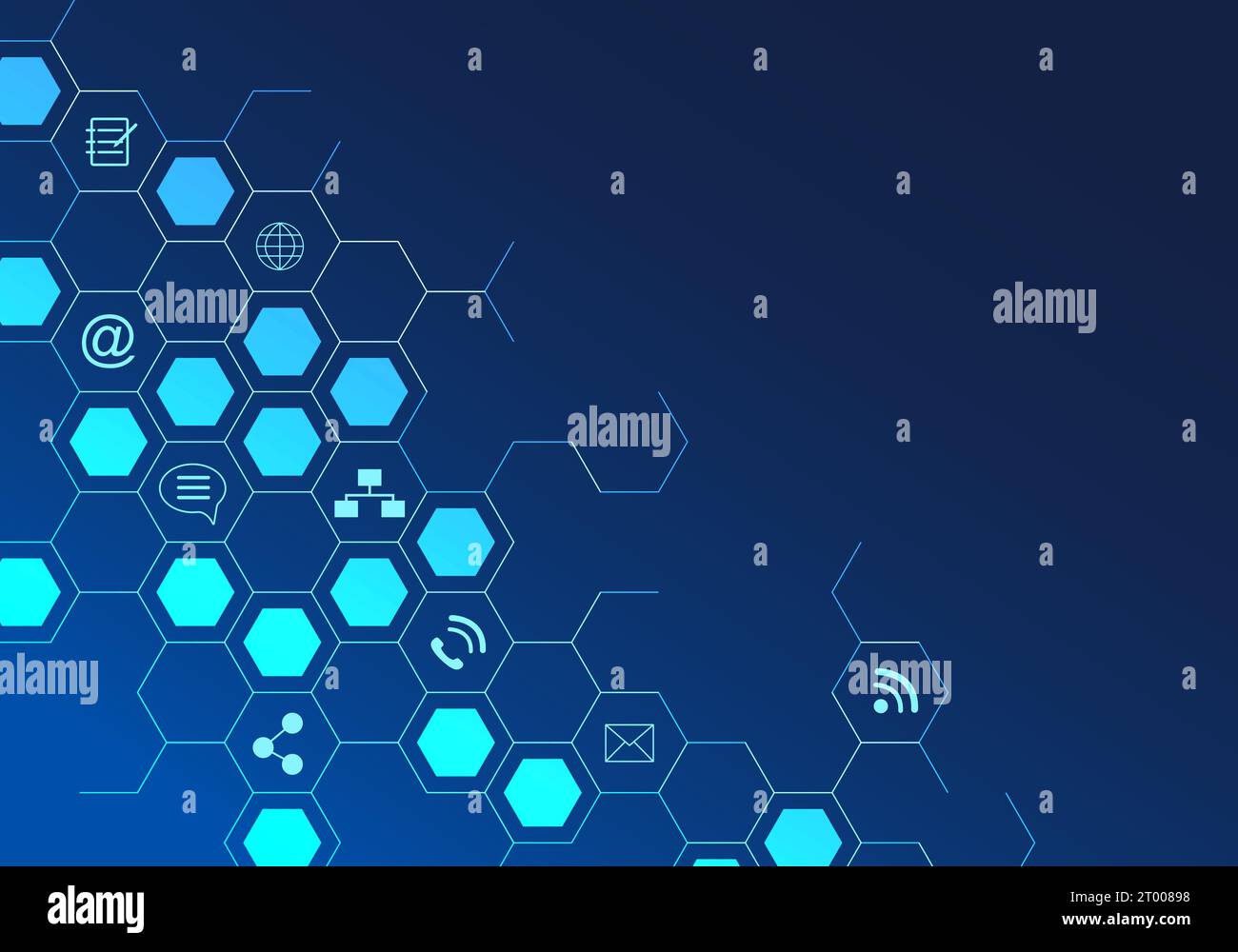 Hexagonal technology background which implies connecting technology as ...