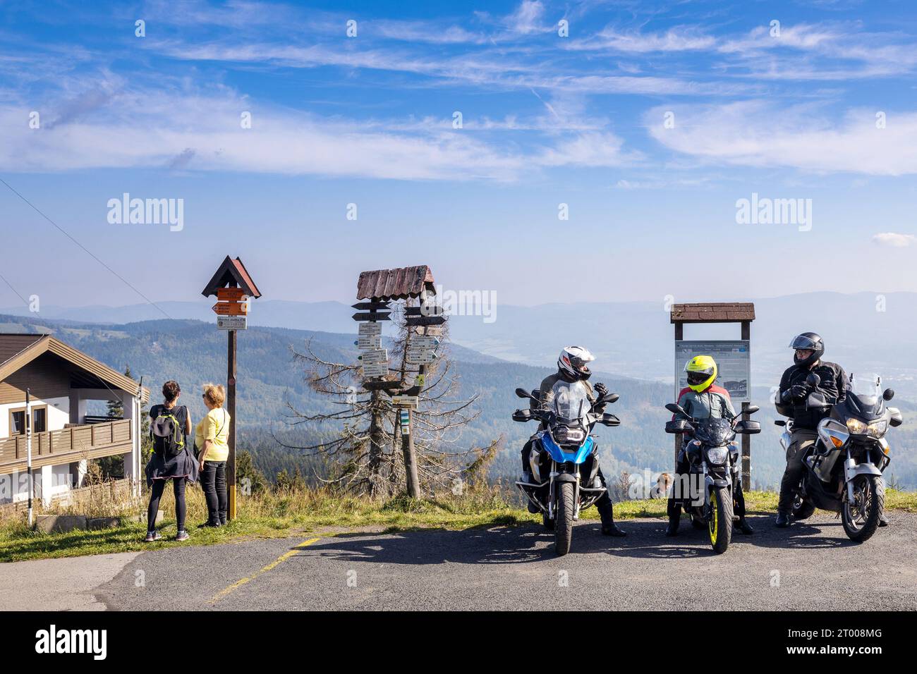Rozhledna Plešivec 1028 m, Abertamy, Krušné Hory, Česká republika ...